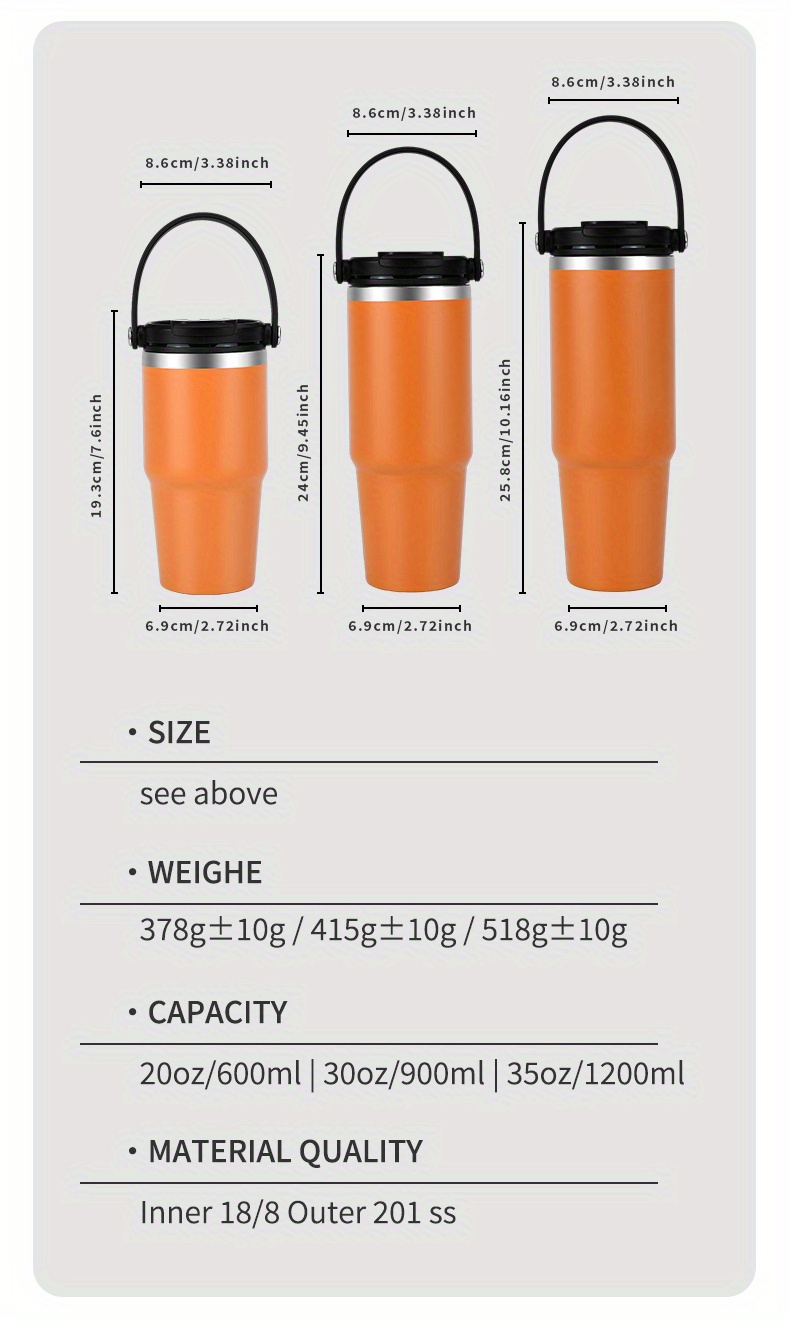 Insulated Stainless Steel Tumbler Handle Bpa free - Temu Philippines