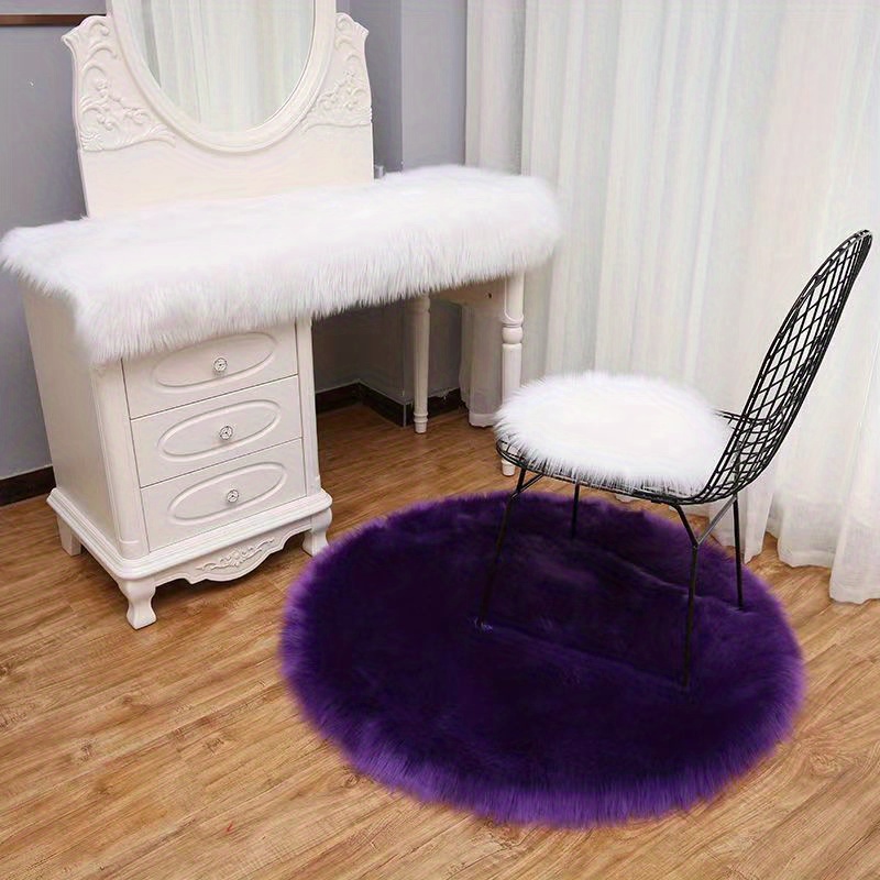 Shaggy Super Soft Mat Round Wool - Temu Netherlands