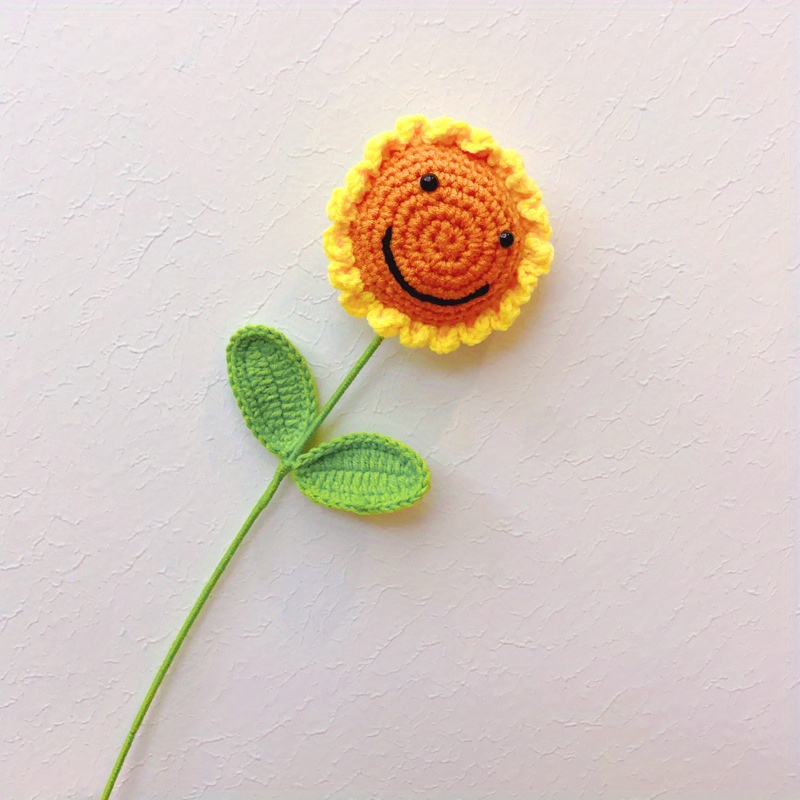 Trendy Roses Tulips Carnations Forget Me Nots Sunflowers Knitted ...