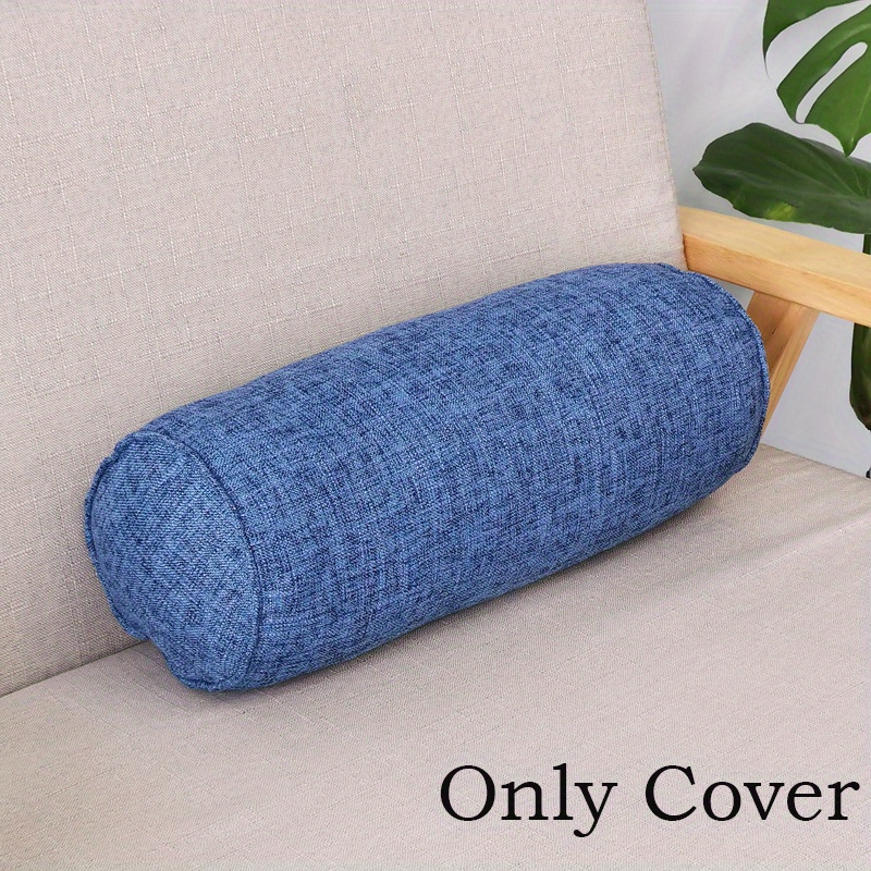 linen solid color body pillow cover long round bolster - Temu Canada