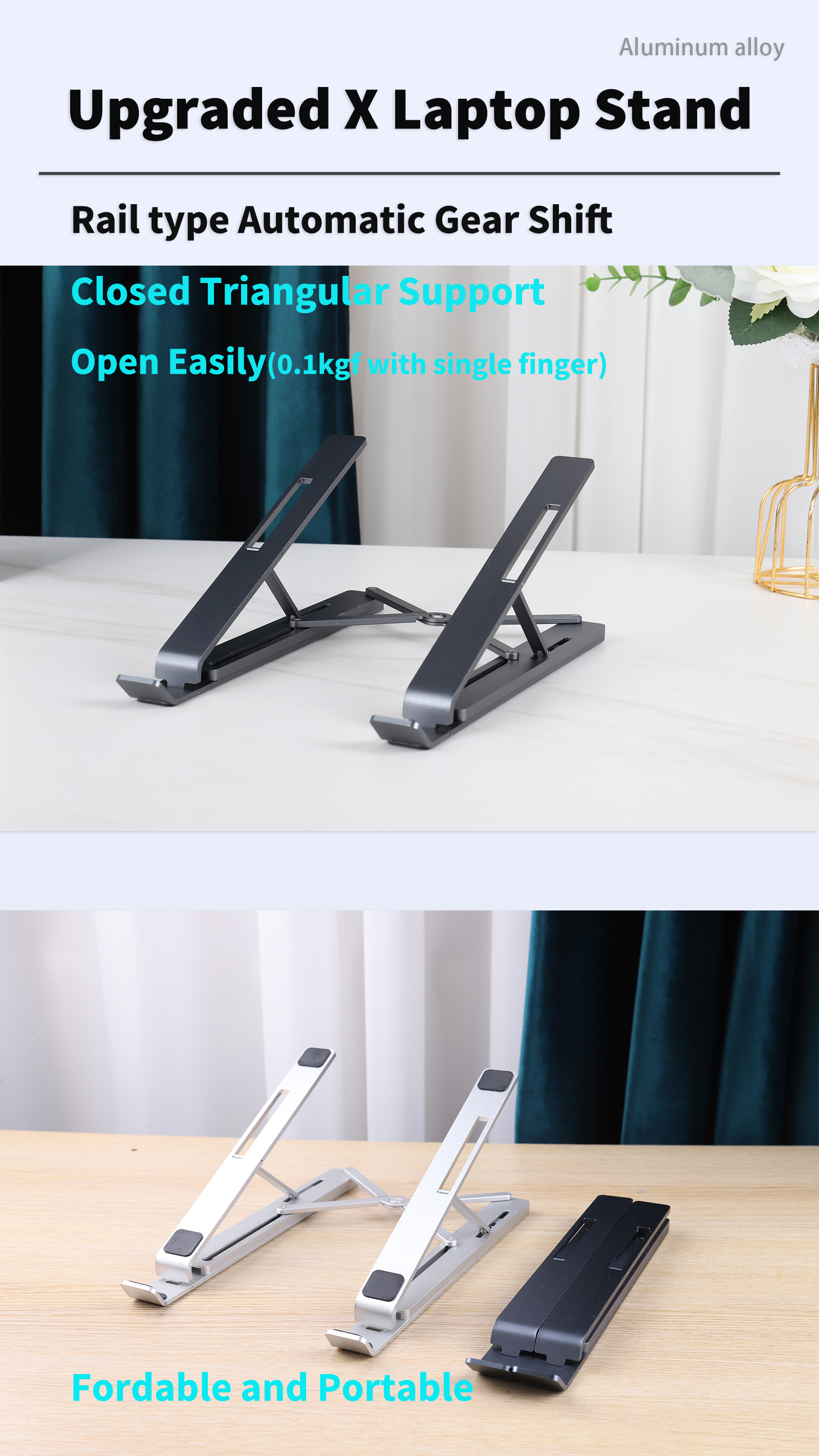 Aluminum Alloy Notebook Computer Bracket Rail Gears - Temu United