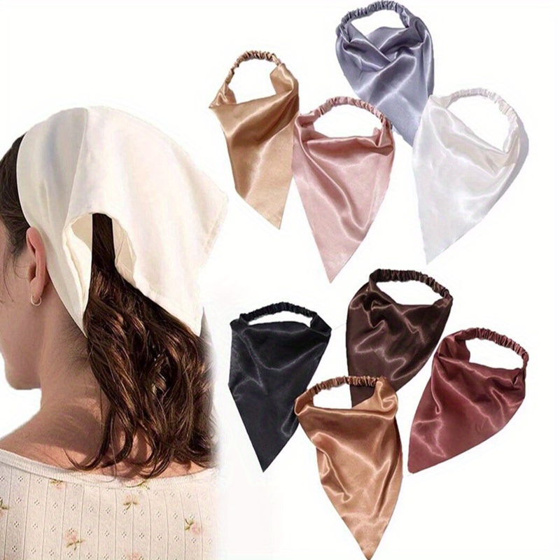 Solid Color Cloth Headband Head Bandanas Scarf Hair - Temu Philippines