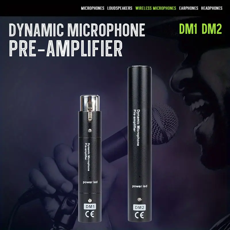 마이크 프리앰프 Microphone Preamplifier는 다이내믹 및 패시브 리본 마이크 무선 및 유선 마이크에 사용할