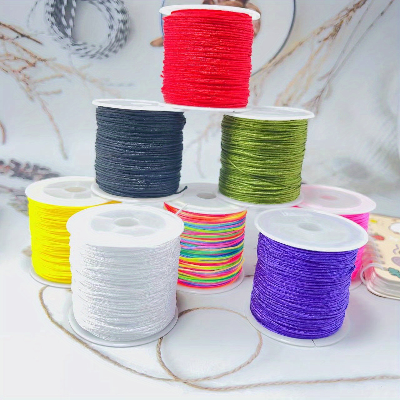 54yd Colorful Cord String Rope Beading Thread Diy Jewelry - Temu United ...