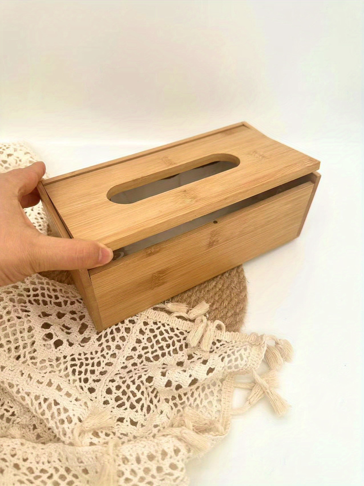 Tissue Box Creative Bamboo Paper Towel Box Living Room Tea - Temu