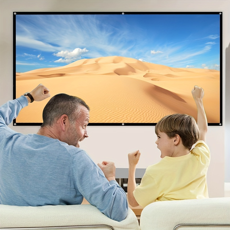 White Projector Screen Projection Screen16:9 Hd Hanging - Temu