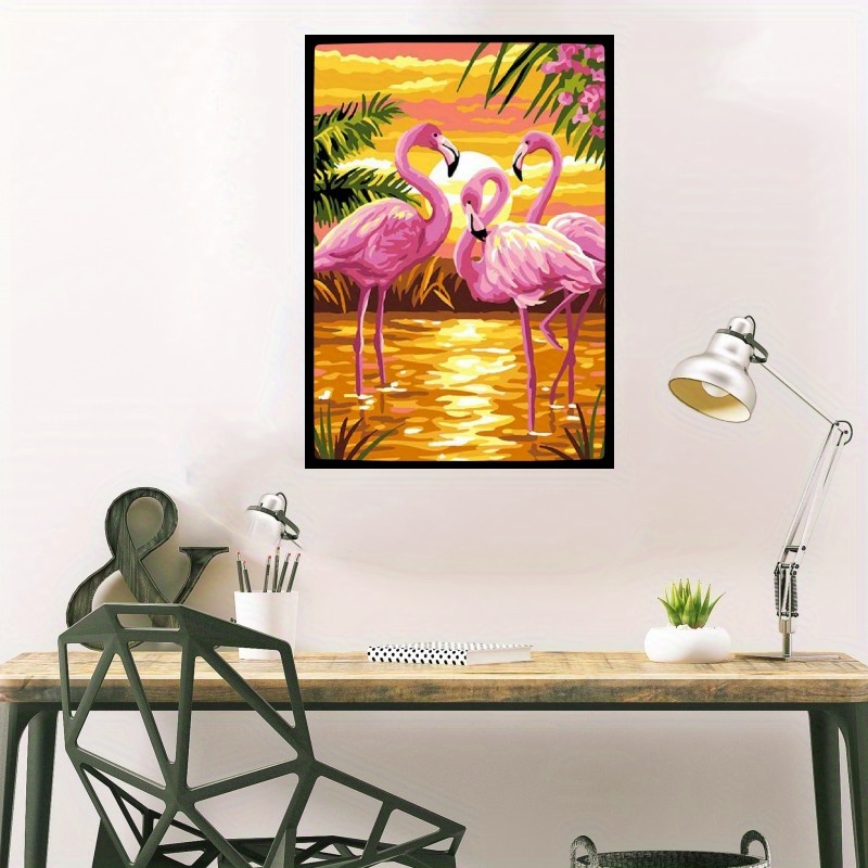 5d diy painting art kit flamingo animal - Temu Canada