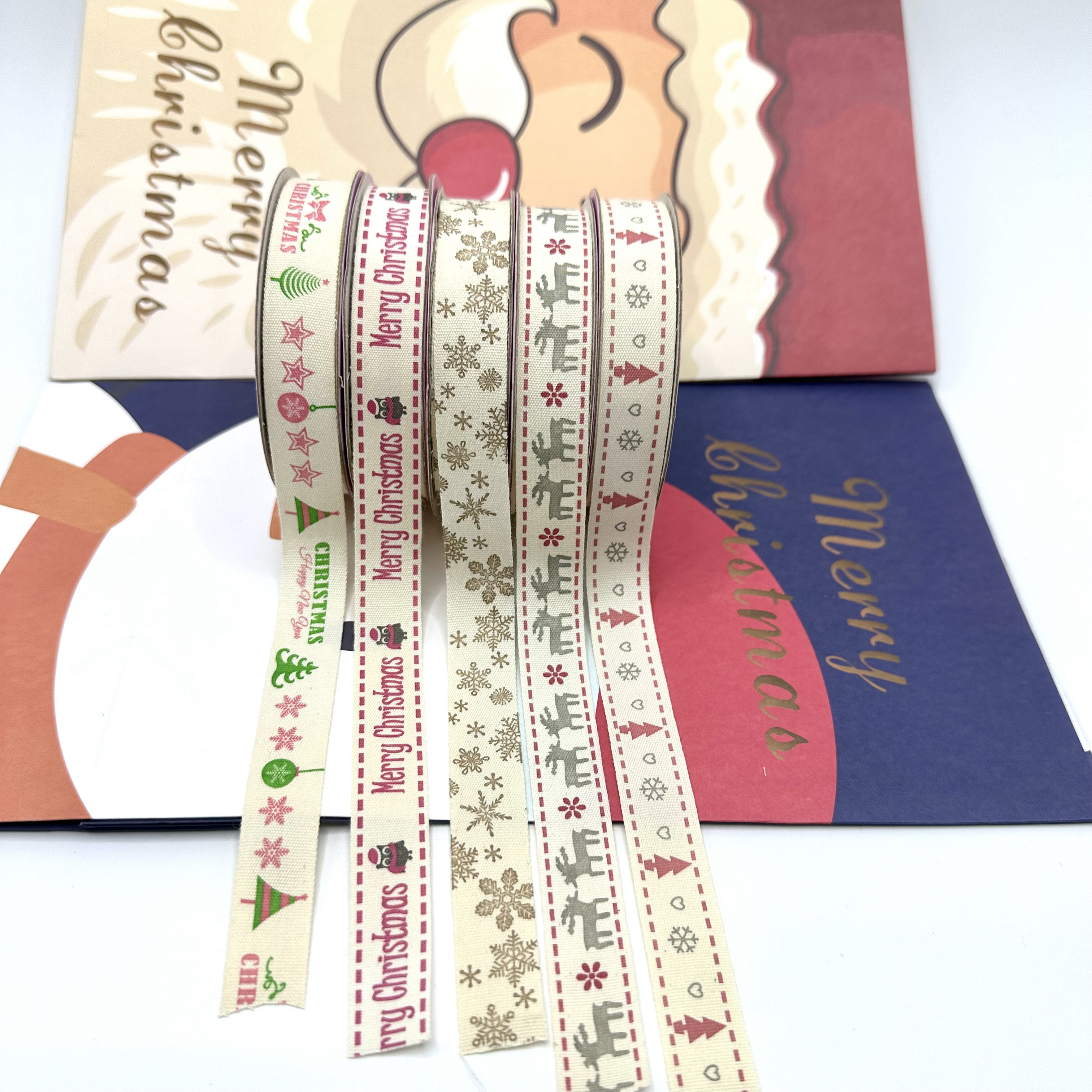Christmas Themed Cotton Webbing Suitable Diy Making Gift - Temu Portugal