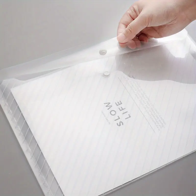 M Gの文房具 A4 透明ボタンバッグ スナップバッグ オフィス書類バッグ 学生試験用紙収納 ファイルバッグ 情報整理収 Temu Japan