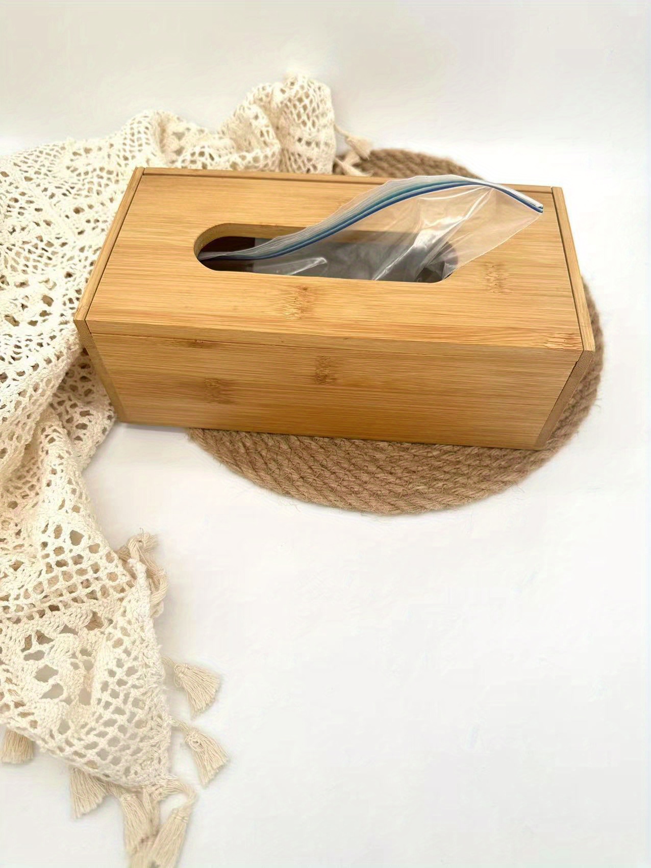 Tissue Box Creative Bamboo Paper Towel Box Living Room Tea - Temu