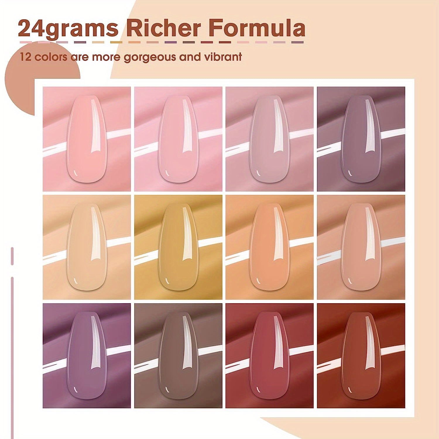 12 Colors Tiny Solid Cream Gel Polish Cubes Nude French Temu