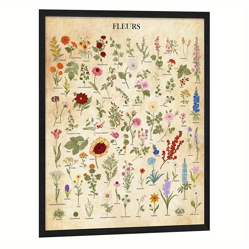 Botanical Wall Art Flower Poster Vintage Posters Wildflower Poster ...