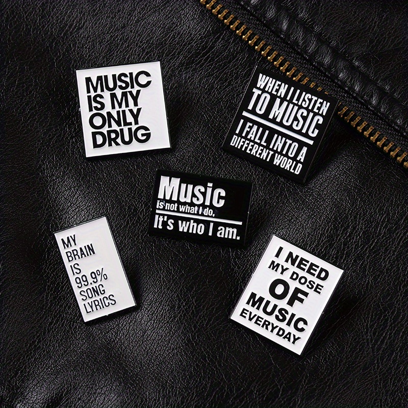 Wholesale Music Disc Pins Musical Dialogue Brooch Metal - Temu