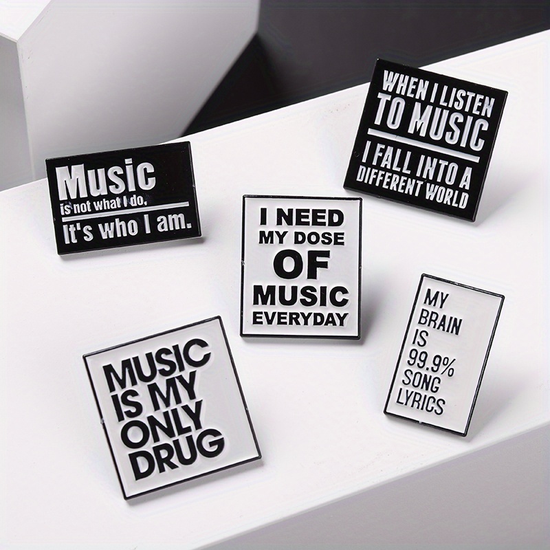 Wholesale Music Disc Pins Musical Dialogue Brooch Metal - Temu