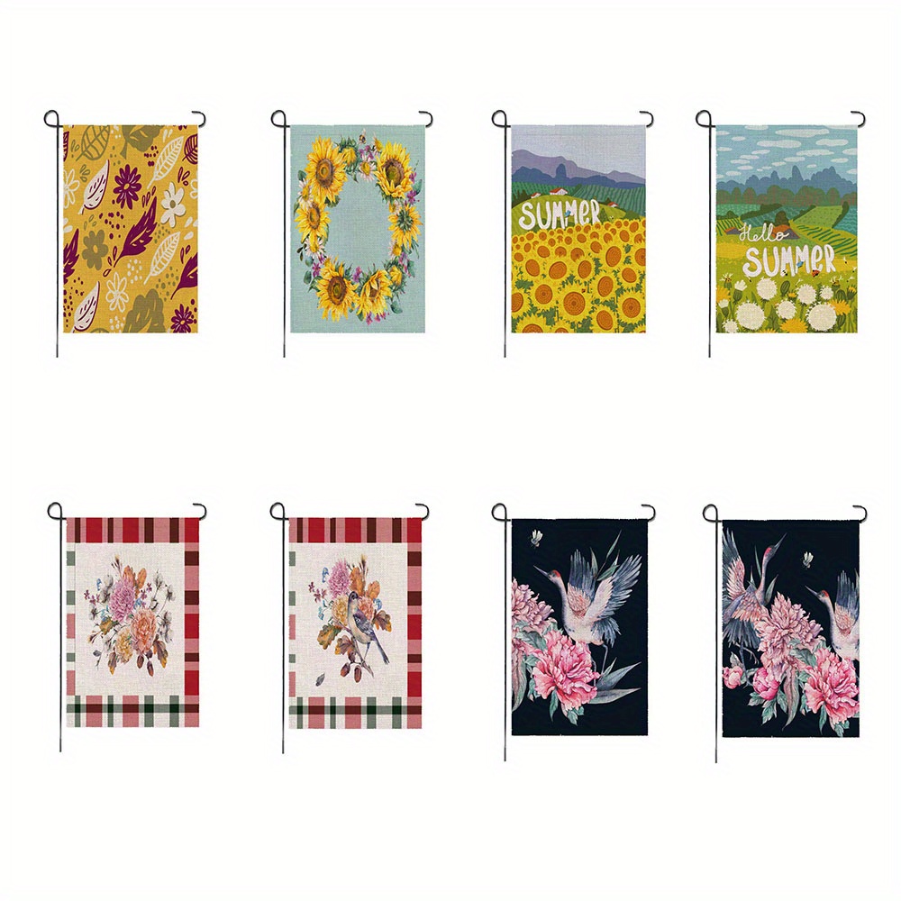 Seasonal Garden Flags Double Sided Burlap Welcome Spring - Temu Netherlands