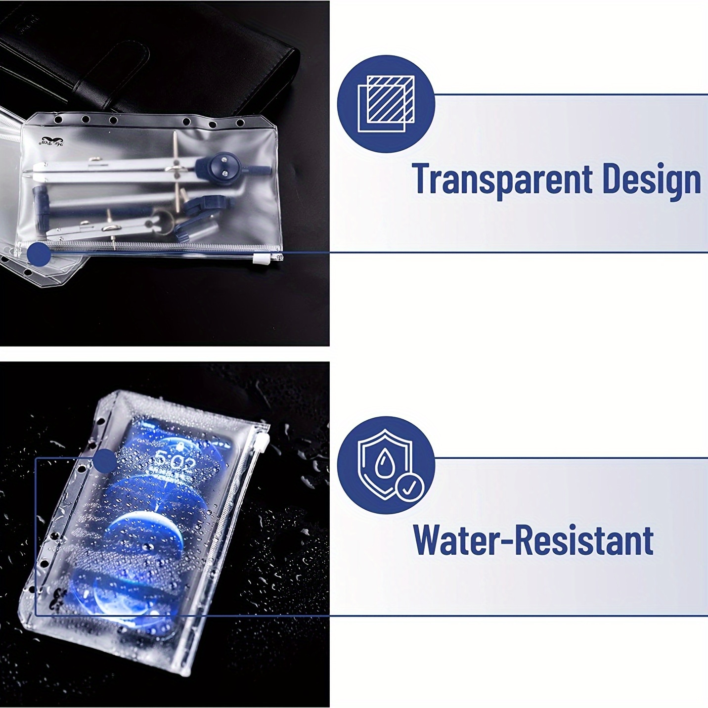 Convenient Clear Colorful Pvc A6 Budget Binder Pockets - Temu Australia