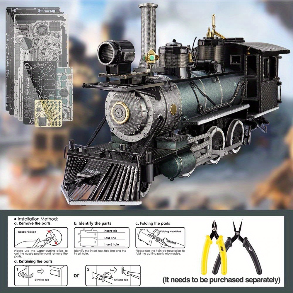 Piececool Puzzle 3d Metal Train Assembly Model - Temu