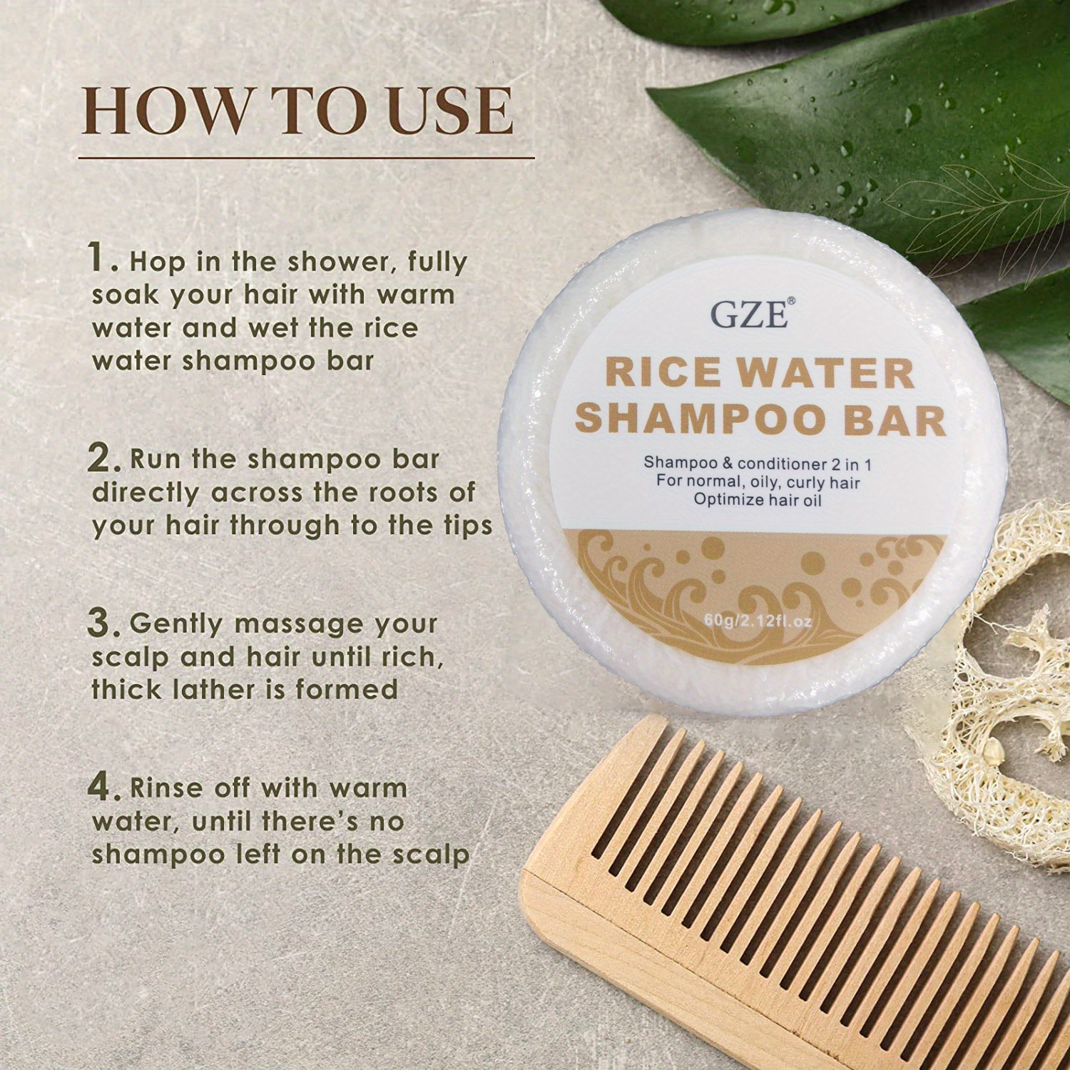 Rice Water Shampoo Bar 2 in 1 Hair Shampoo conditioner - Temu Australia