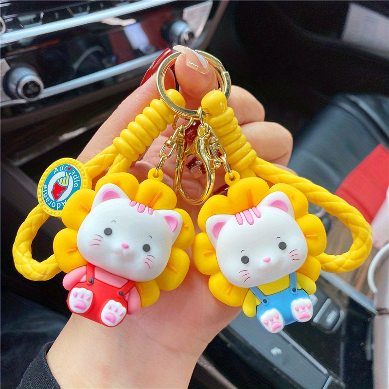 Cartoon Cute Sunflower Dog Keychain Couple Car - Temu Norway