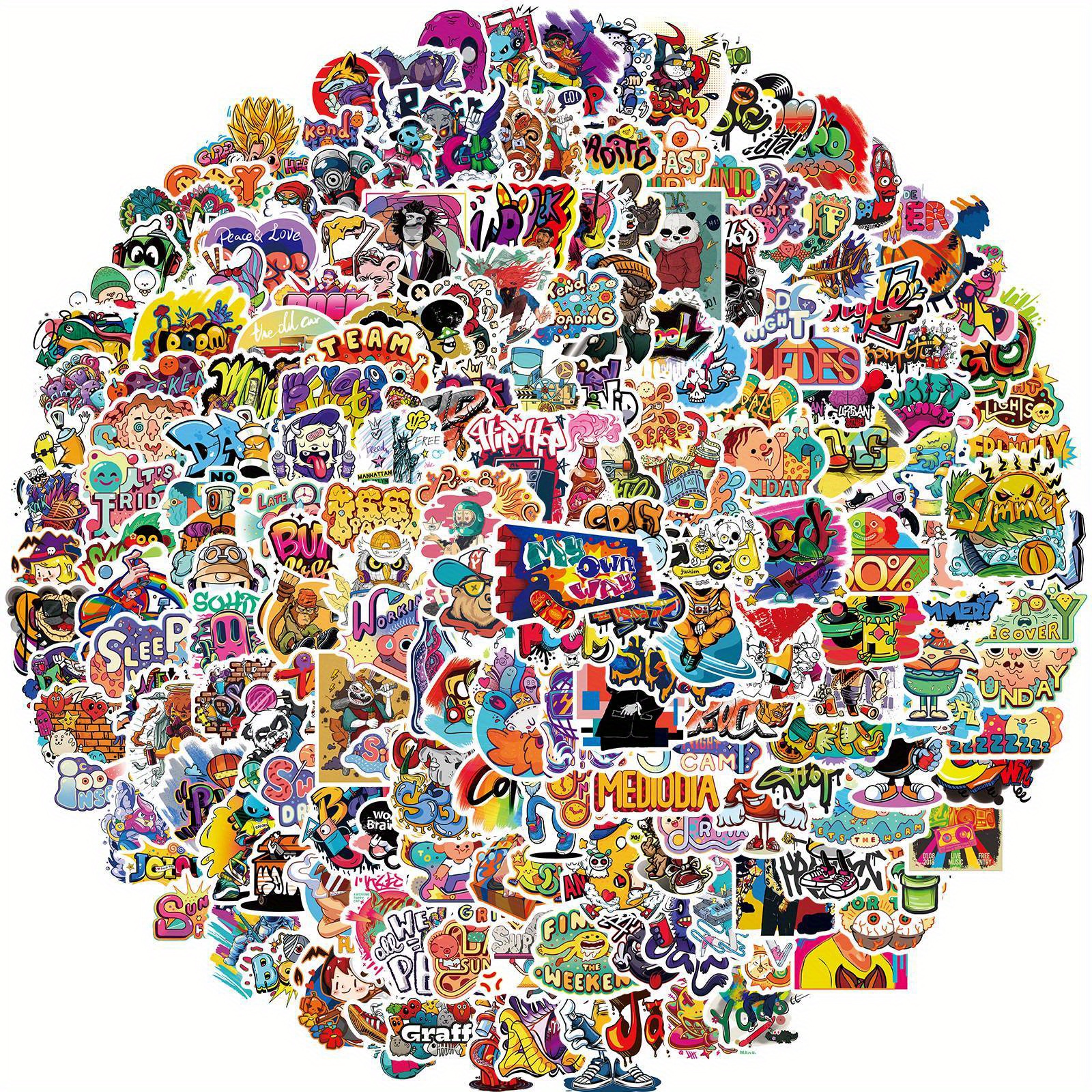 Cool Graffiti Cartoon Stickers Vinyl Waterproof Stickers - Temu New Zealand