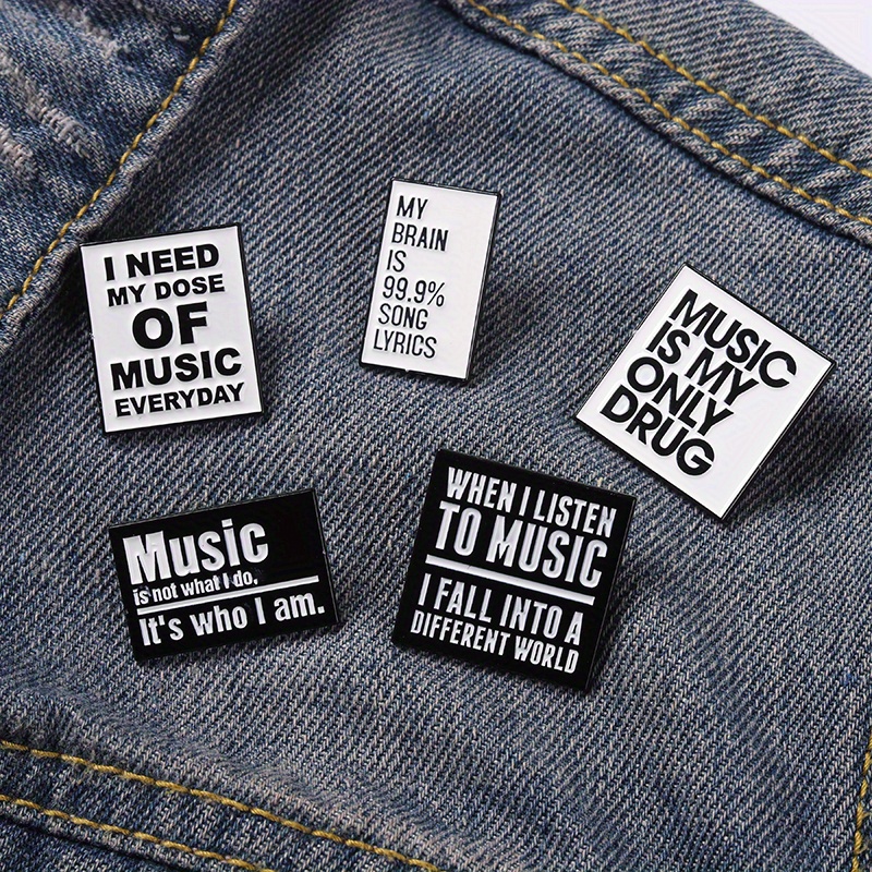 Wholesale Music Disc Pins Musical Dialogue Brooch Metal - Temu
