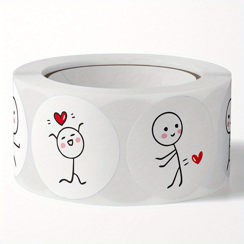Stickers 8 Different Actions Featuring Cute Heart Character - Temu