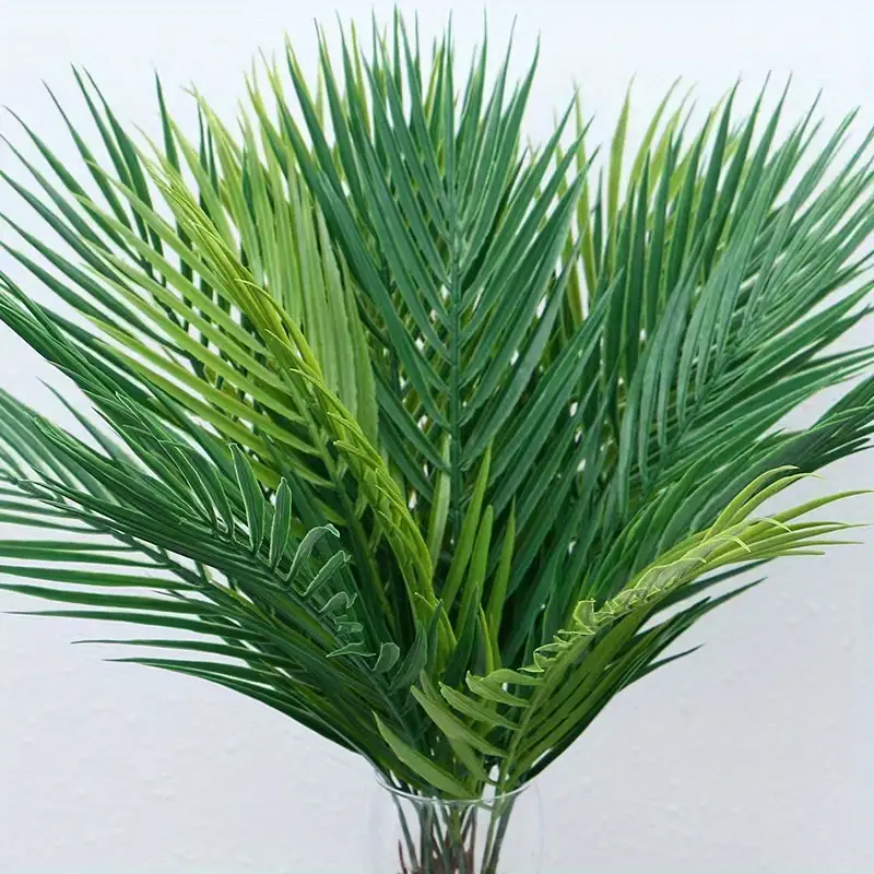 1pc 人工熱帯ヤシ植物、人工植物プラスチック低木シダの葉ココナッツツリーフェイクブッシュ屋内屋外 テーブルセンターピース メント Diy
