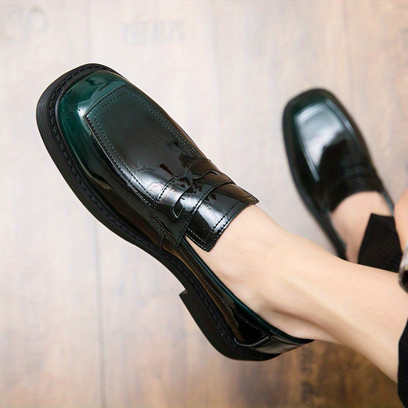 Women' Toe Loafers Pu Leather Low Top Slip Shoes - Temu