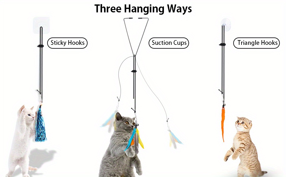 interactive self play hanging door cat mice - Temu Australia