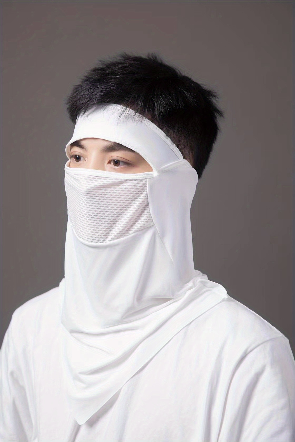 Summer Sunscreen Mask Ice Silk Breathable Cool Head Cover - Temu Ireland