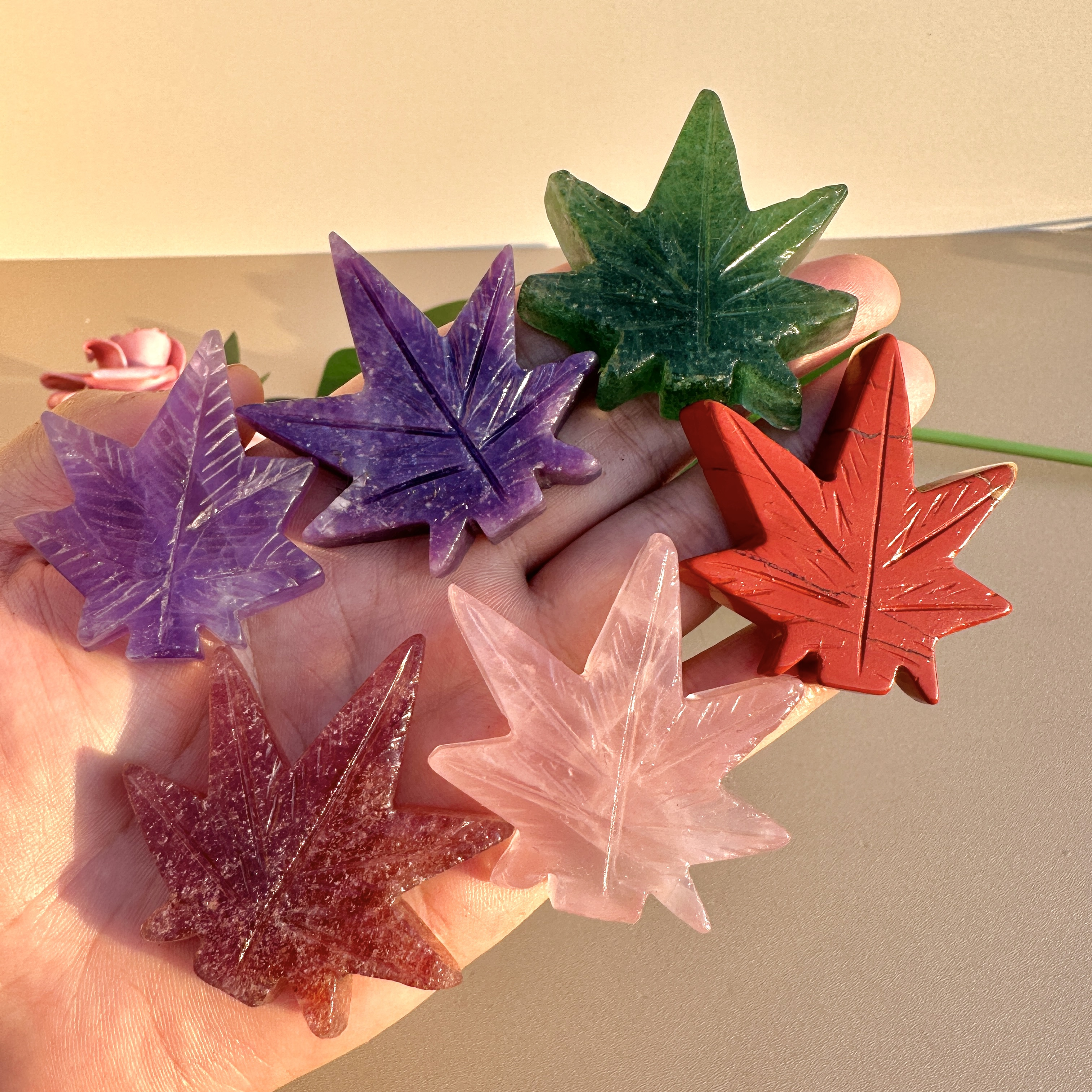 Natural Crystal Leaf Quartz Crystal Leaf Mineral - Temu