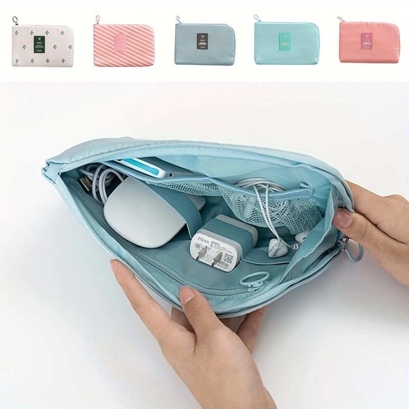 Travel Data Cable Storage Bag Earphone Mouse Organizer Bag - Temu