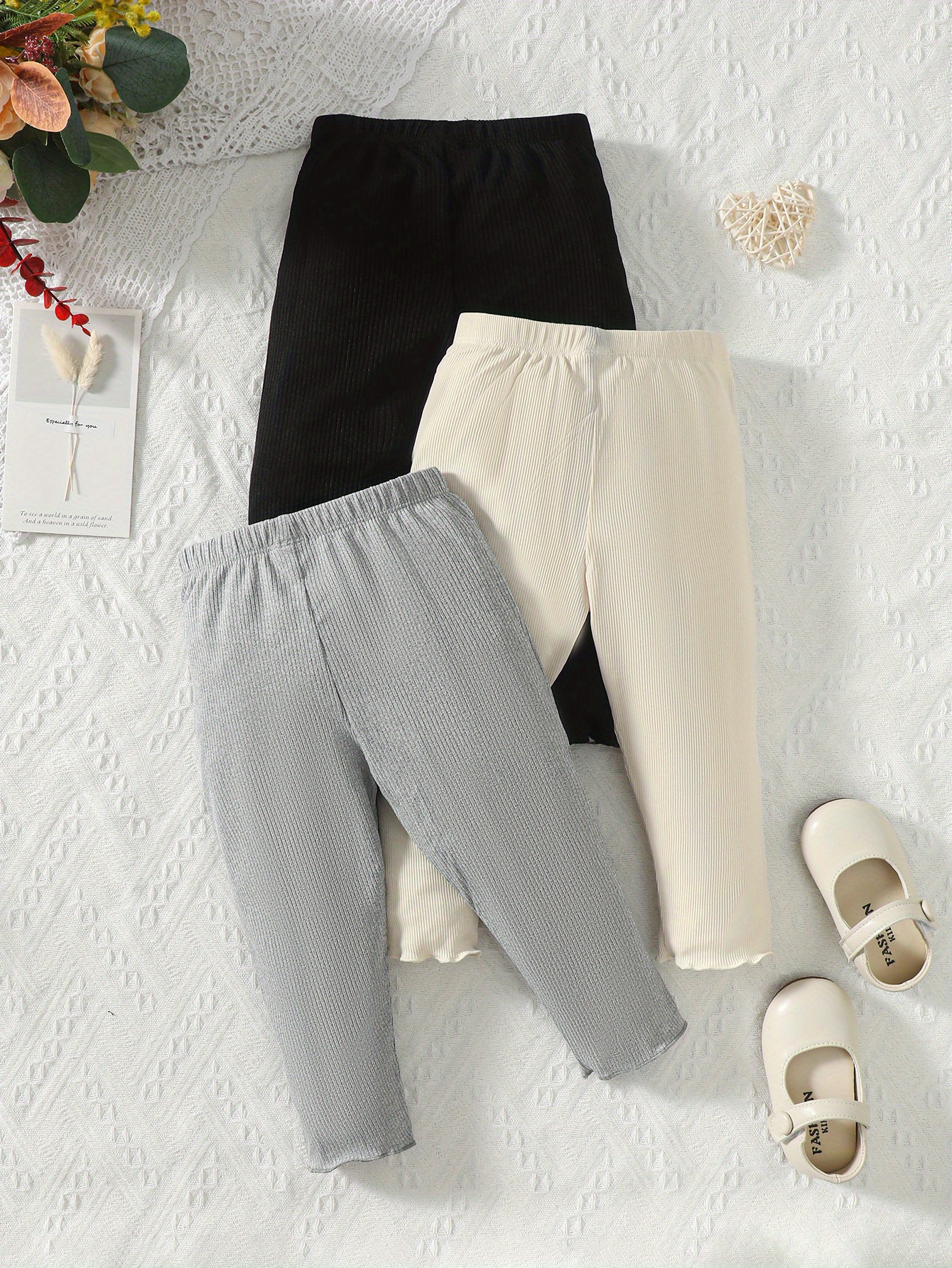 Girls Basic Cropped Pants Set High Elastic Comfy Fit Summer - Temu Canada