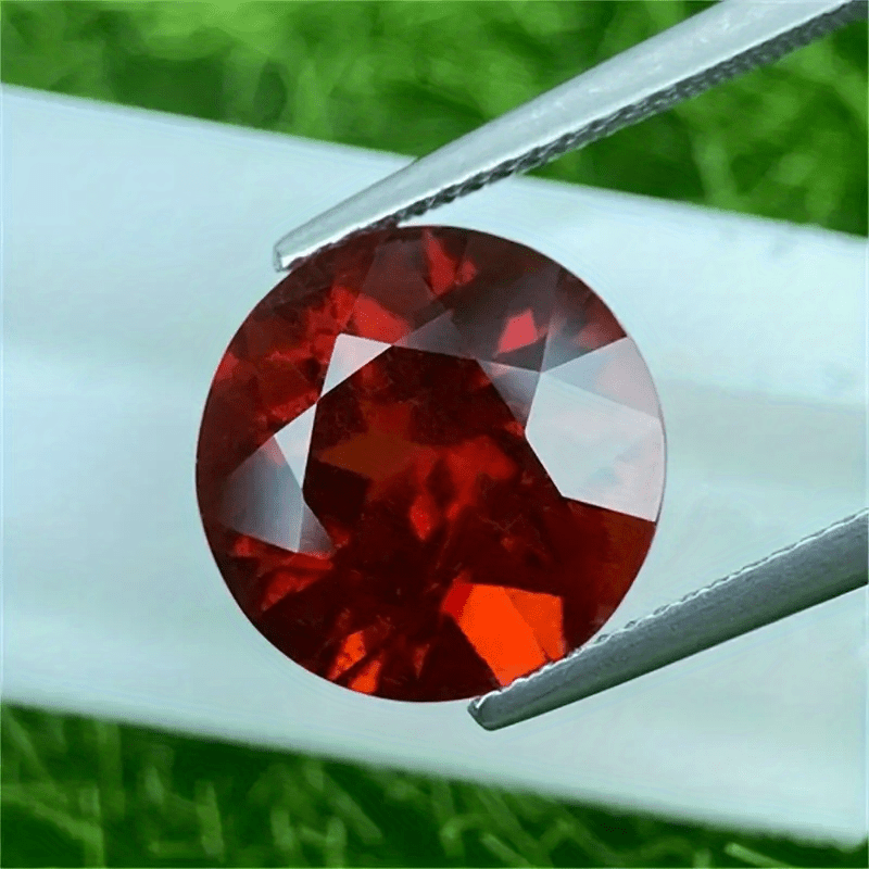 Conical Shape Ruby Red Garnet Zircon Round Cut Loose - Temu Australia
