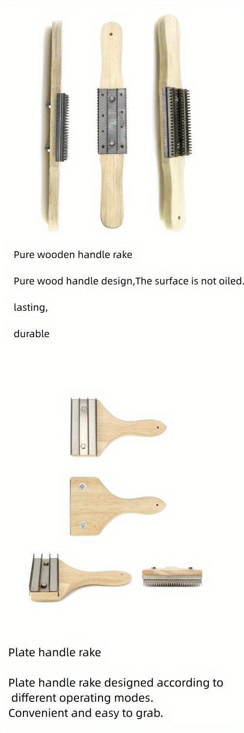 Rock Polisher 15 Inch Buffing Wheel Rake - Wood Handle Tool For ...