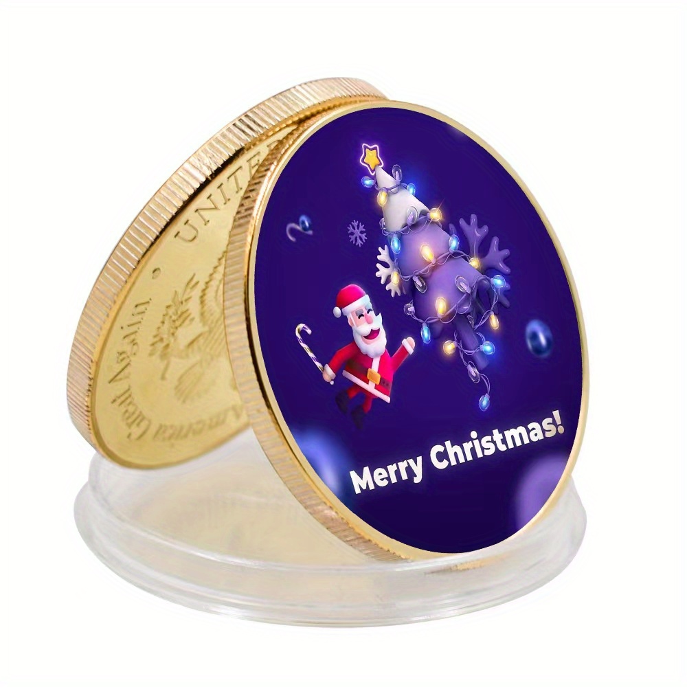 Lucky New Christmas High Clear Painting Challenge Coin - Temu