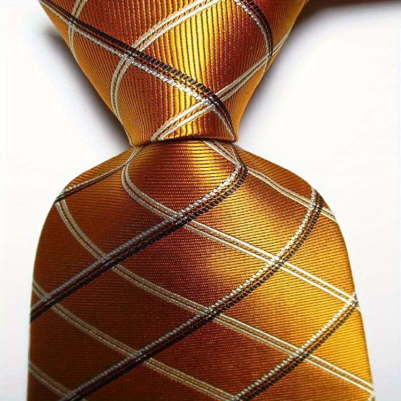 New Plaid Dot Style Tie Mens Set Dark Blue Jacquard Woven Mens Tie For ...