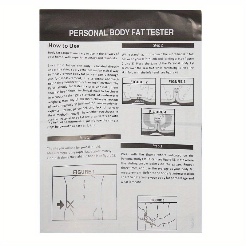 Measure Body Fat Caliper Handheld Bmi Body Fat Measurement - Temu