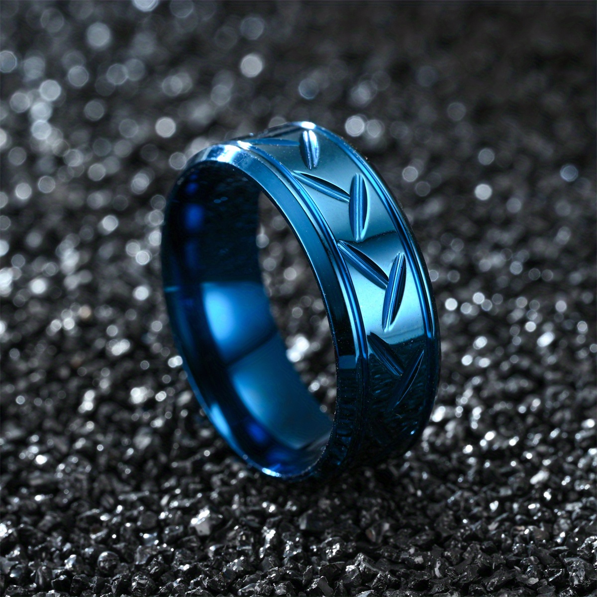 1pc 8mm Elegante Anillo Acero Inoxidable Vintage - Temu Mexico