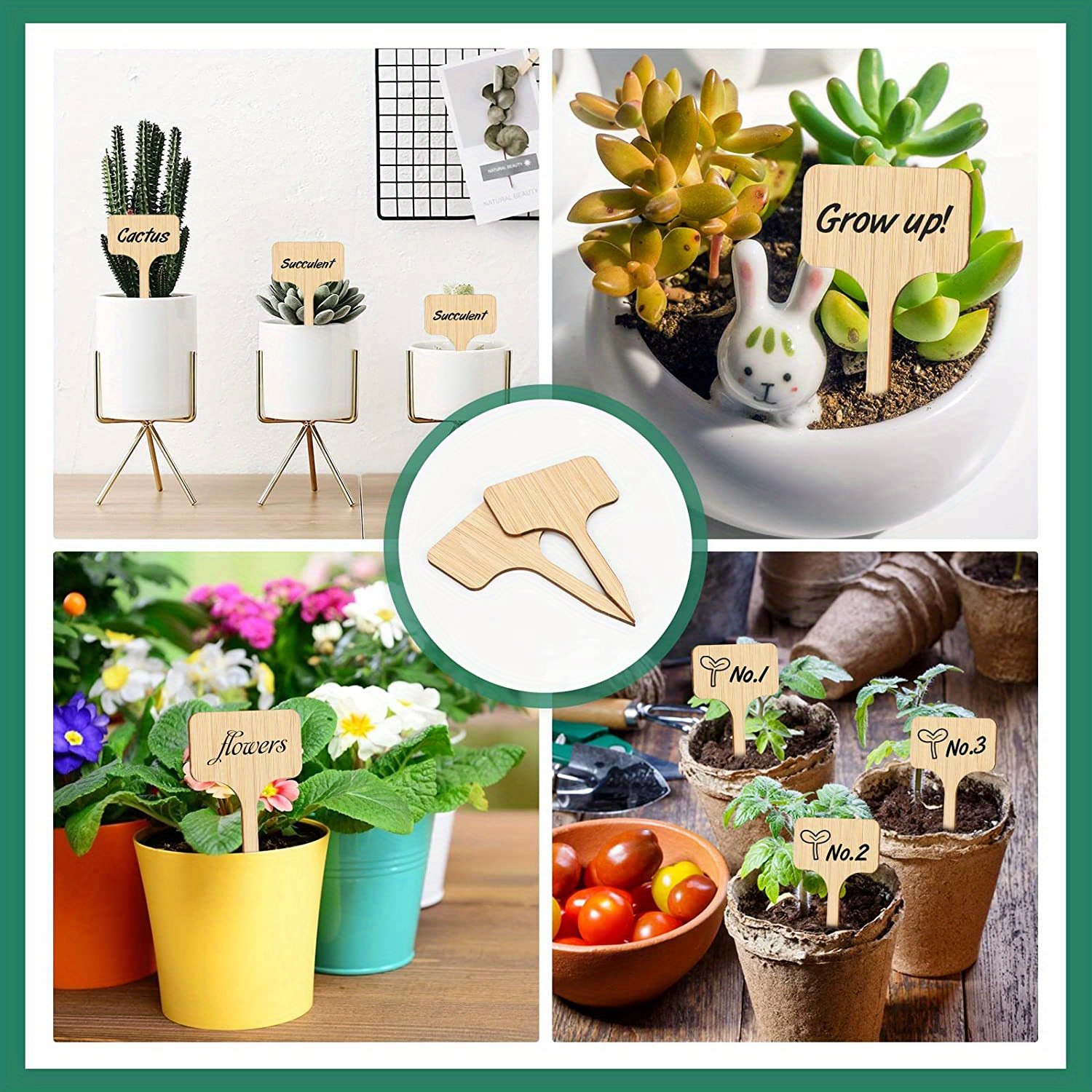 bamboo plant labels vegetable garden markers t type plant - {region_name}