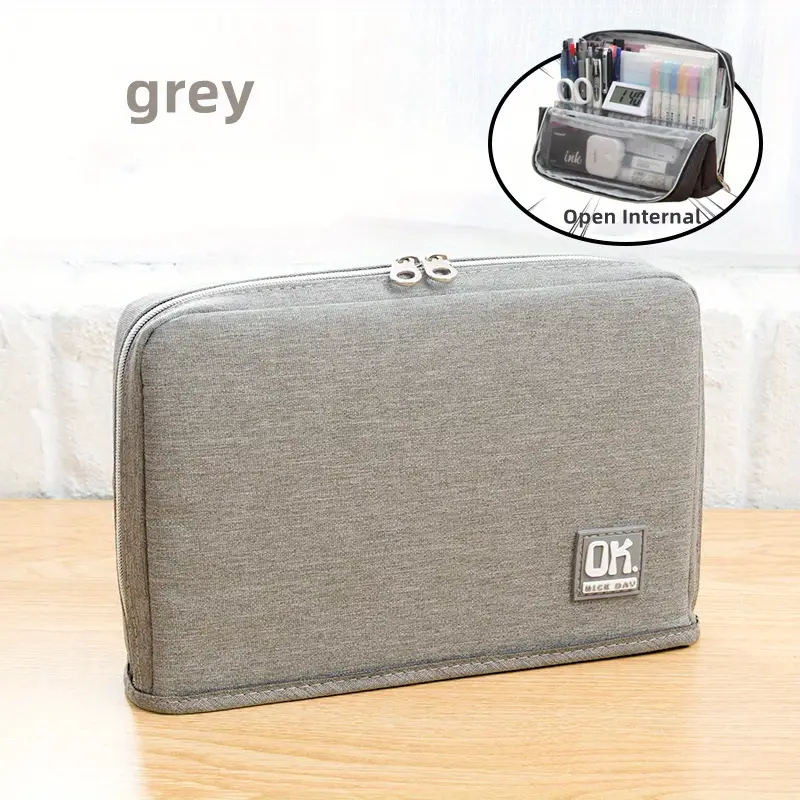 Durable Pencil Pen Case Large Storage Multi Compartments - Temu United ... Durable Pencil Pen Case Large Storage Multi Compartments - Temu United ...