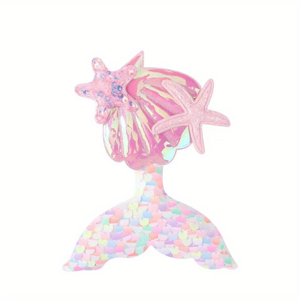 Creative Cute Sequin Shell Fish Tail Starfish Hair Clips - Temu United ...