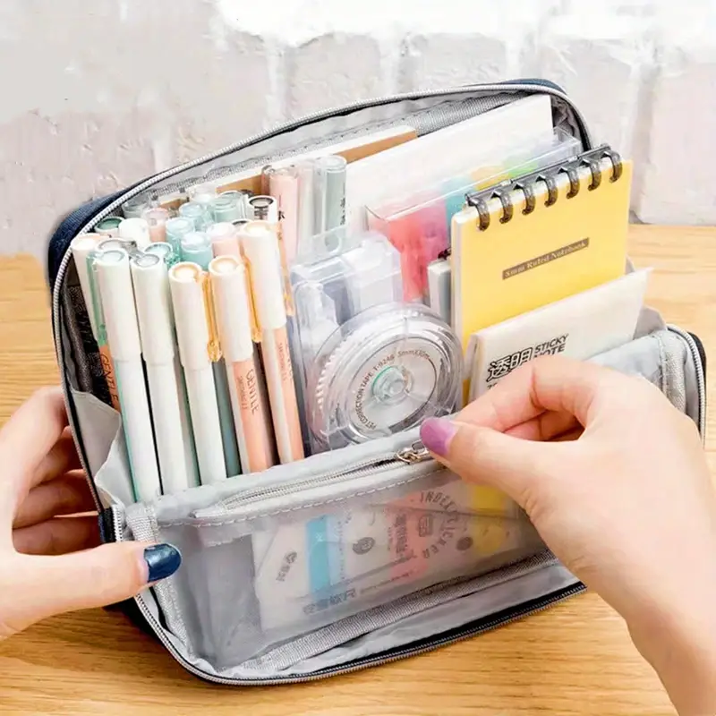 Durable Pencil Pen Case Large Storage Multi Compartments - Temu United ... Durable Pencil Pen Case Large Storage Multi Compartments - Temu United ...