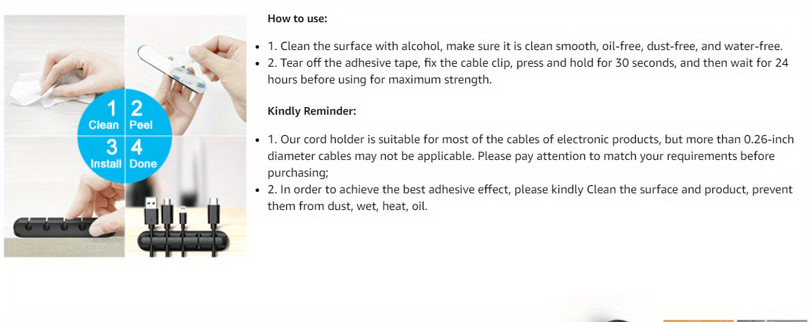 Cable Holder Clips Self - Temu