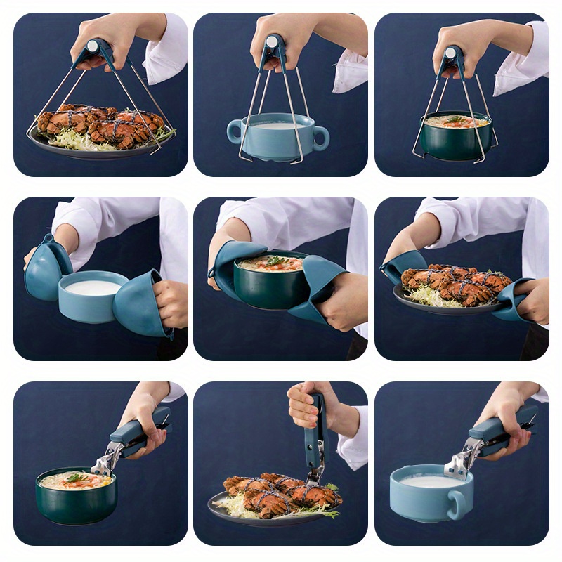 Plate Lifter Hot Pot Tongs Plate Clip Anti scald Pizza Pan - Temu ...