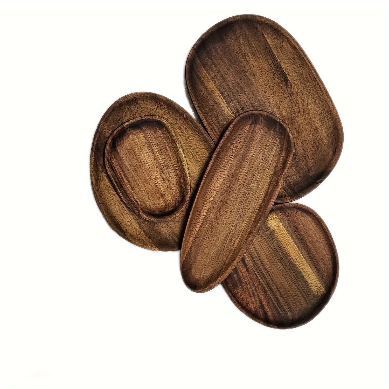 Wooden Bread Tray Storage Organizer Acacia Wood Oval Serving - Temu ...