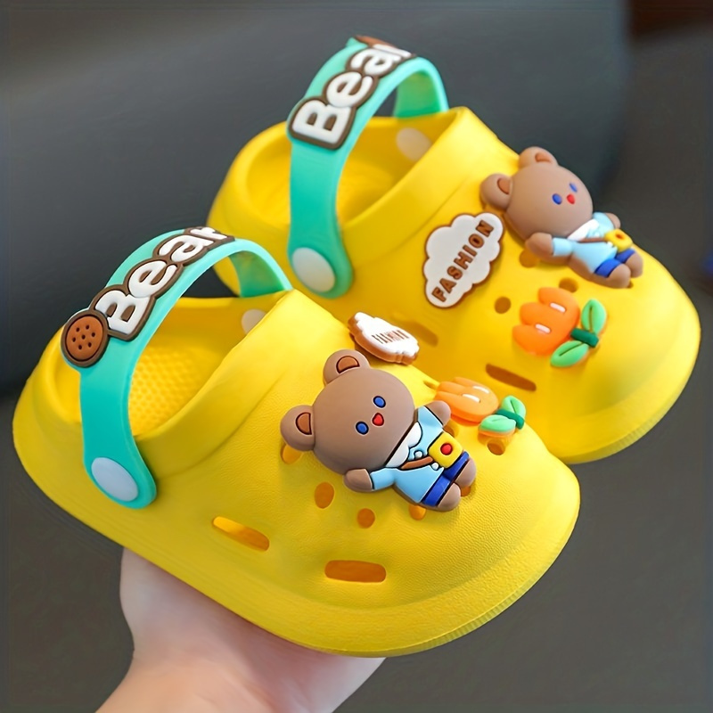 Infant Baby Girls Boys Cute Cartoon Close Toe Slip Clogs - Temu United Kingdom