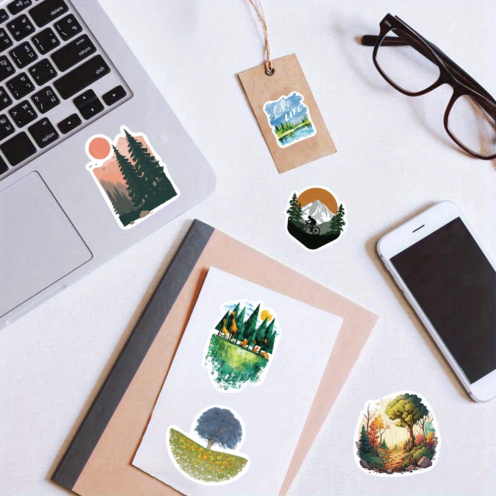 Forest Waterproof Stickers Computer Motorcycle Luggage - Temu