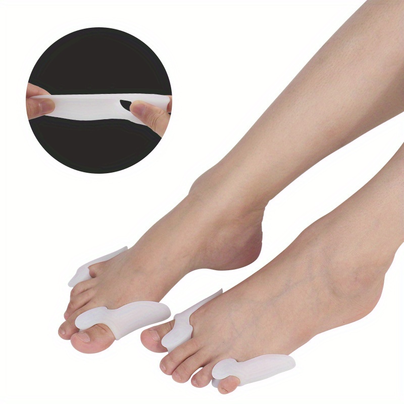 Big Toe Hallux Valgus Single Hole Split Toe Pad Overlapping - Temu