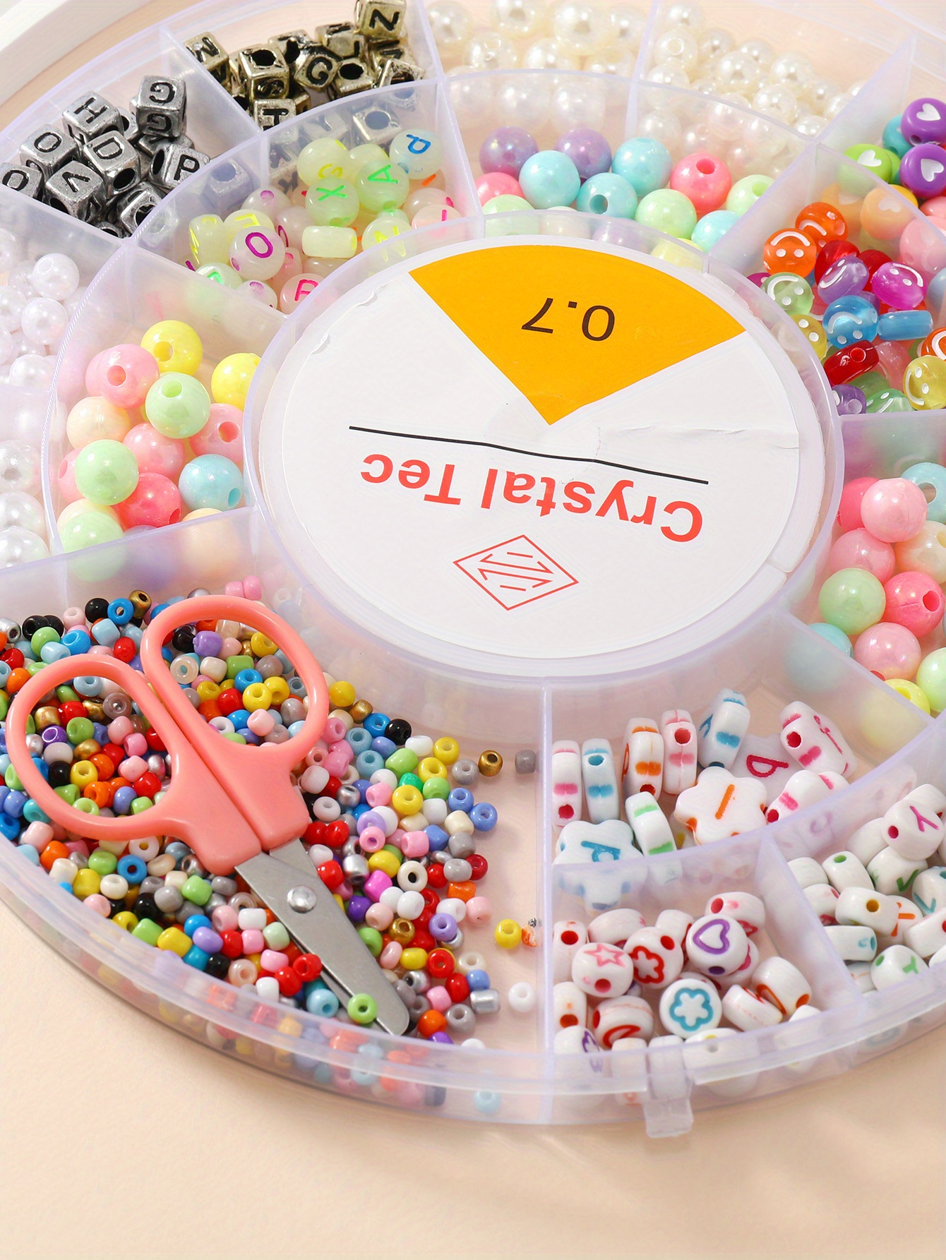 20compartmens Rice Beads Faux Pearl Letters Bead - Temu Australia
